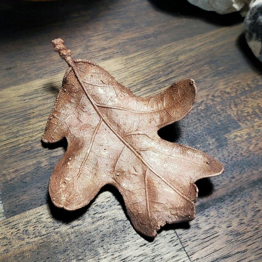 Copper Plated Oak Leaf. Copper Electroformed Leaf. Turning Real Leaves ...