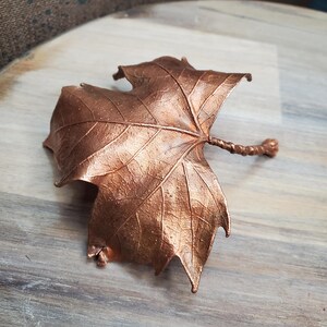 Copper Electroformed Sycamore Leaf. Copper Plated Leaf. Turning Real ...