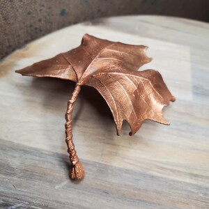Copper Electroformed Sycamore Leaf. Copper Plated Leaf. Turning Real ...