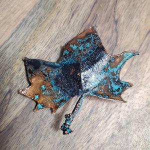 Real Copper Electroformed Sycamore Leaf With a Forced Salt Patina ...