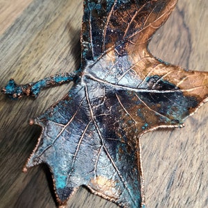 Real Copper Electroformed Sycamore Leaf With a Forced Salt Patina ...