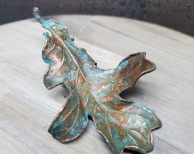Copper Electroformed Oak Leaf. Copper Plated Leaf. Turning Real Leaves ...