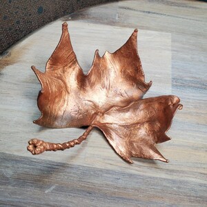 Copper Electroformed Sycamore Leaf. Copper Plated Leaf. Turning Real ...