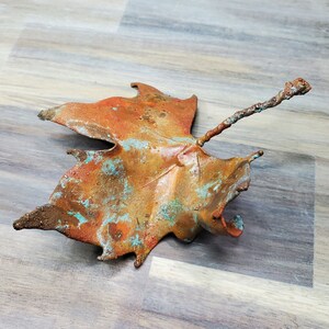 Copper Plated Sycamore Leaf. Copper Electroformed Leaf With Force ...