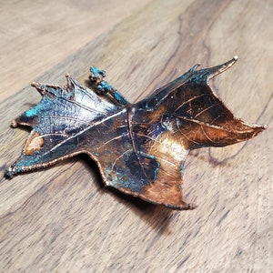 Real Copper Electroformed Sycamore Leaf With a Forced Salt Patina ...