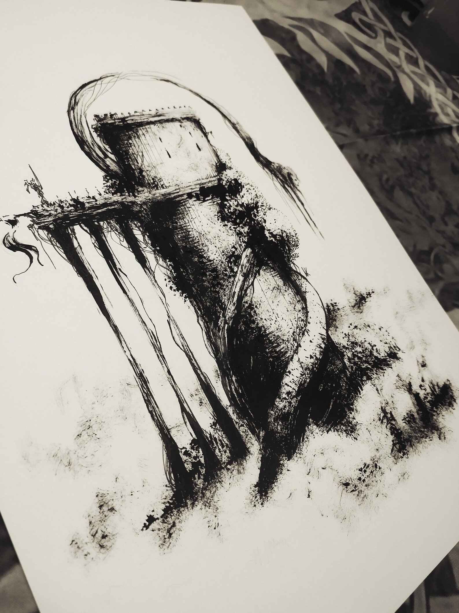 Tower of the Count, Original Dark Fantasy Drawing in Ink - Etsy