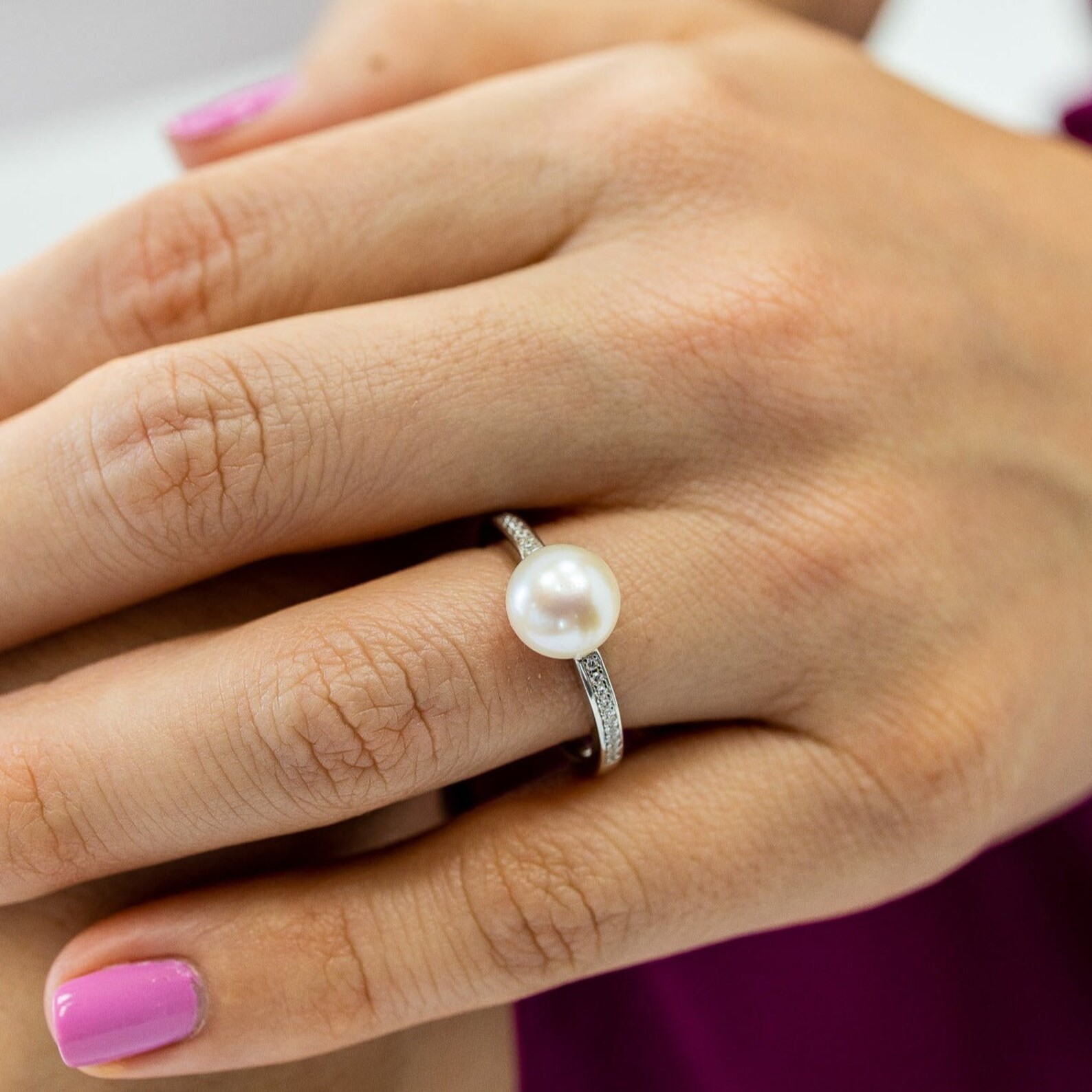 Pearl Rings for Women Unique Engagement Pearl Ring - Etsy