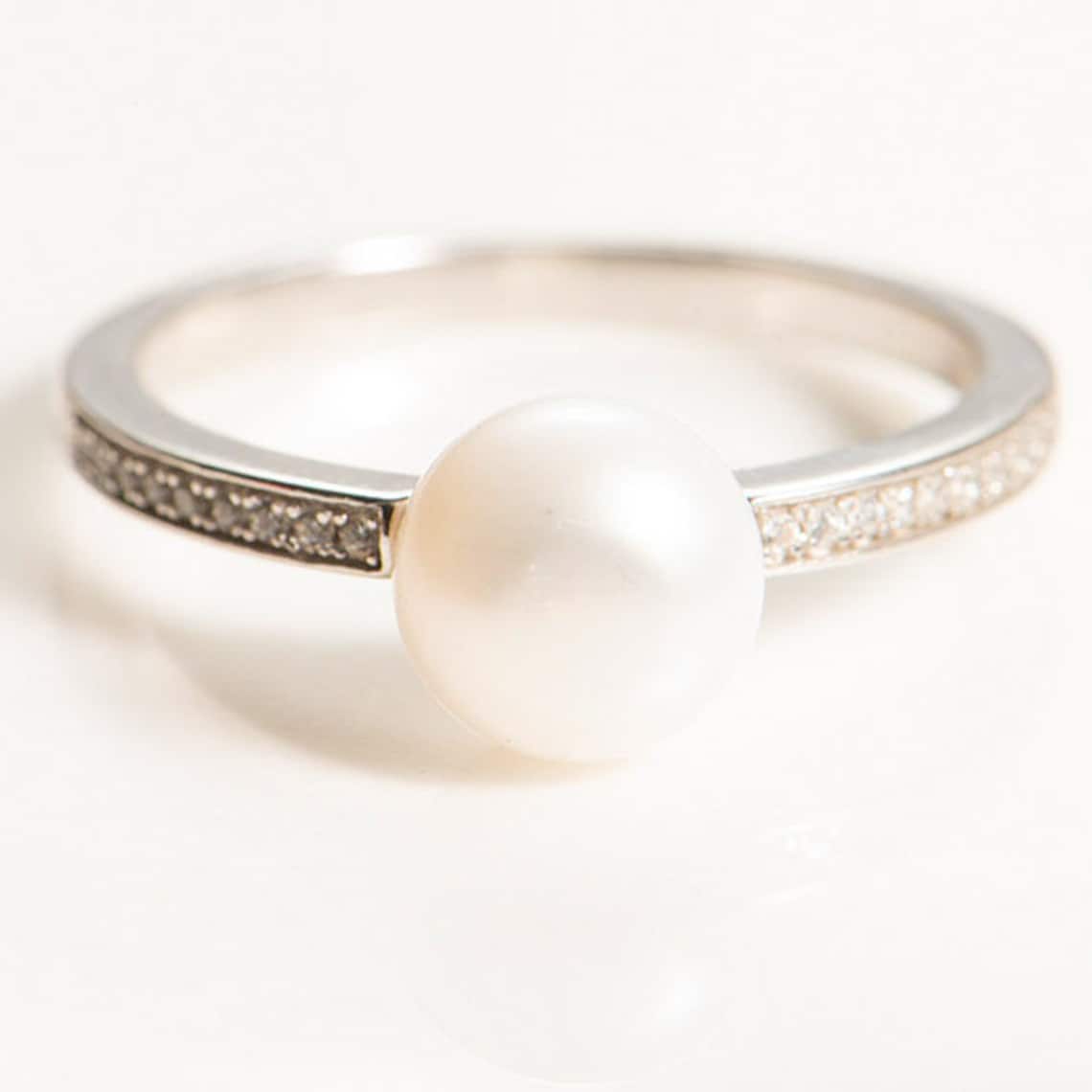 Anillos de perlas para mujeres / Anillo de perlas de - Etsy España