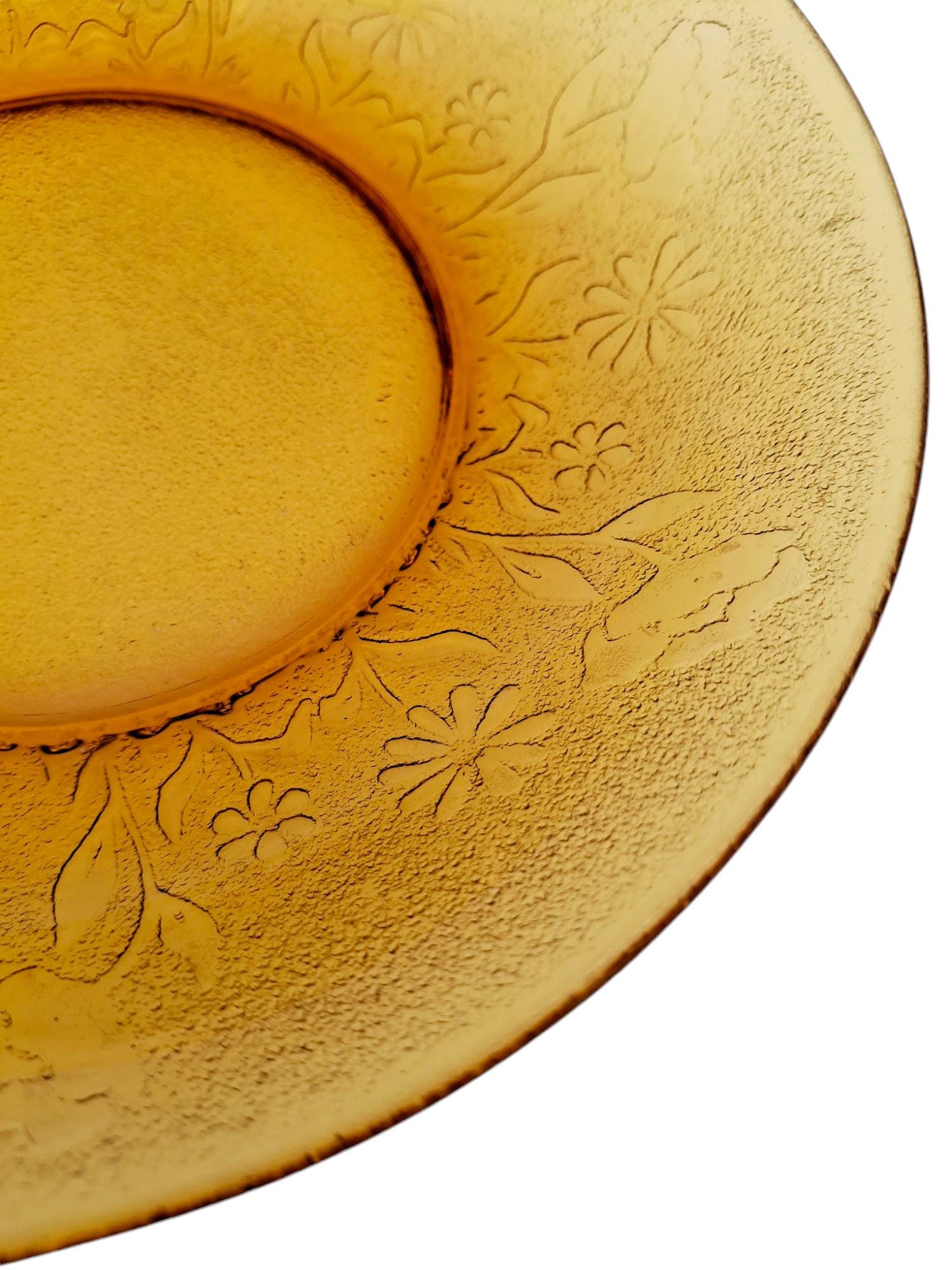 Arcoroc Amber Daisy Floral 8 Inch Bowl Aco29 France - Etsy