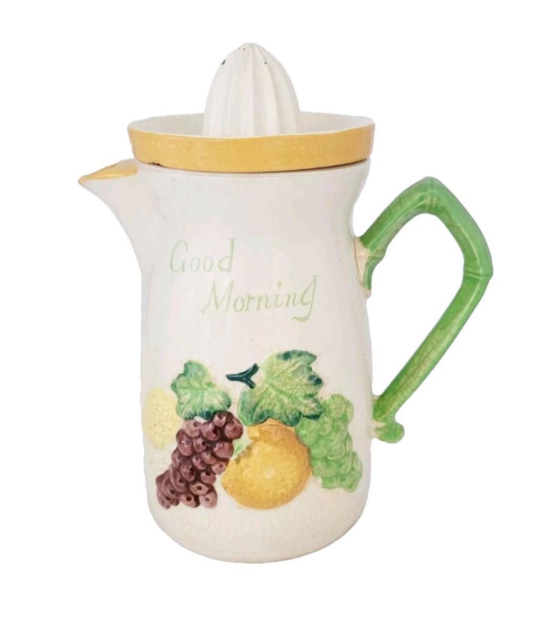 Vintage Inarco Good Morning Ceramic Juice Pitcher With Reamer USA - Etsy
