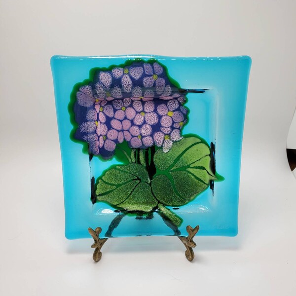 Fused Glass Hydrangea - Etsy