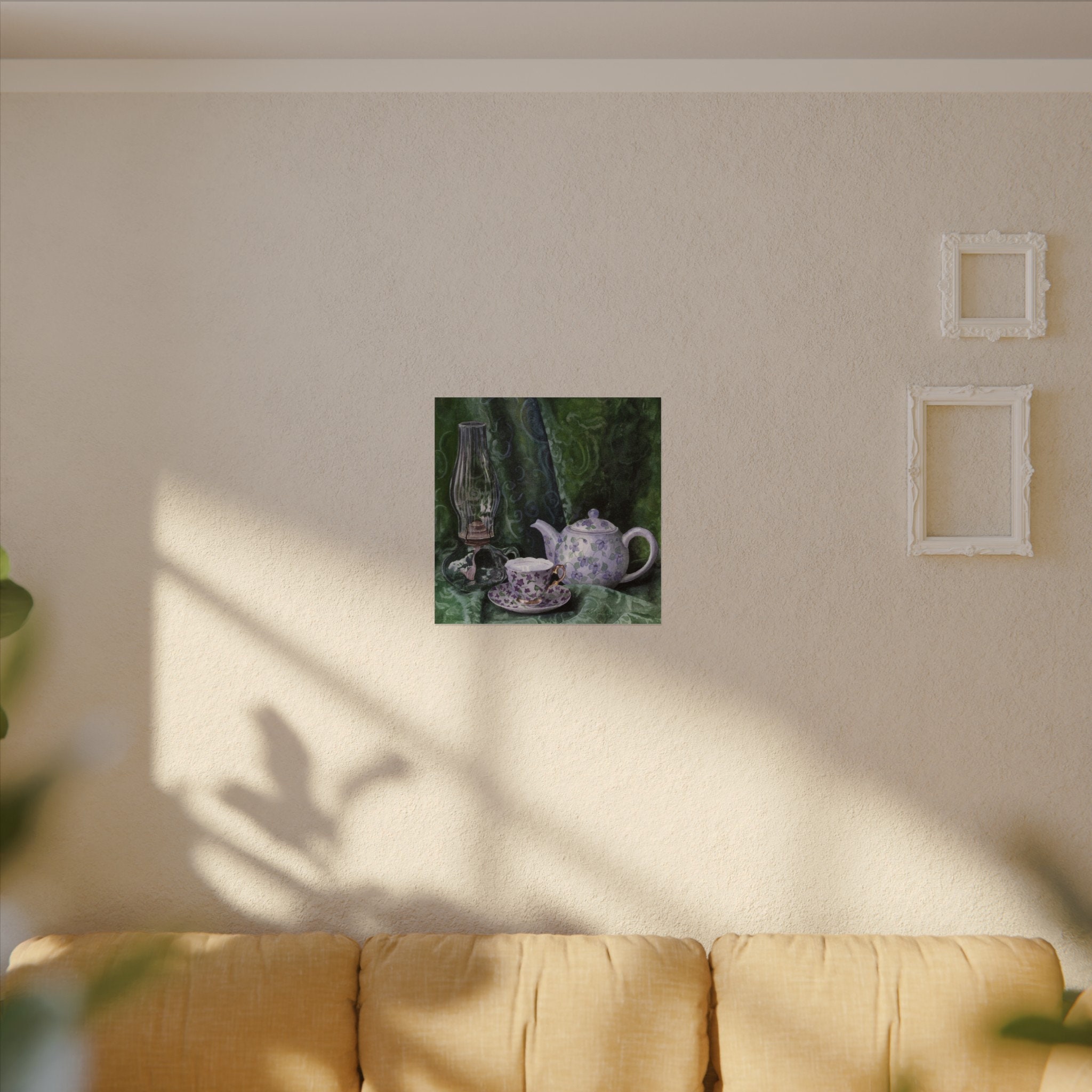 Mom's Teacup Textured Watercolor Print - Etsy