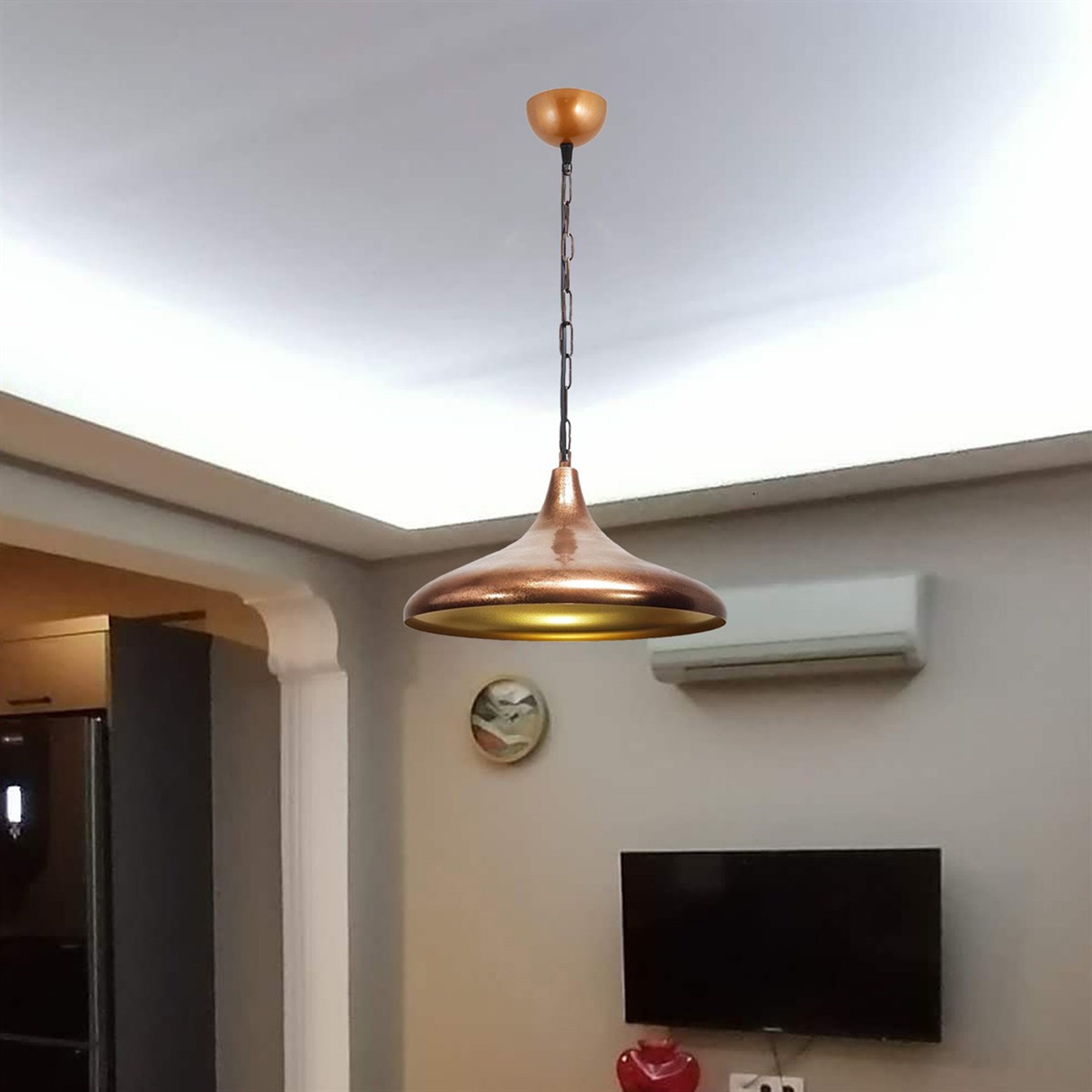 PENDANT LIGHT COPPER Colored Lighting Industry Pendant | Etsy