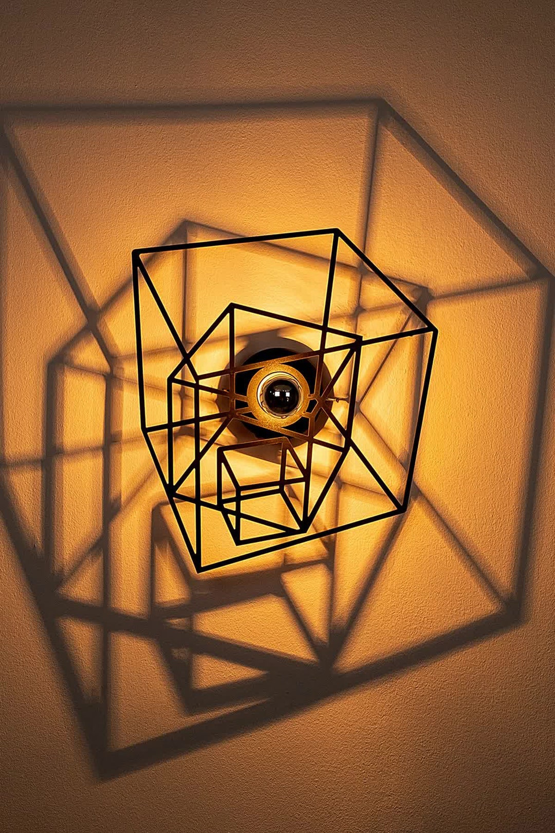CUBE WALL DECOR Shadow Lamp Wooden Lamp Wall Shadow Lamp - Etsy