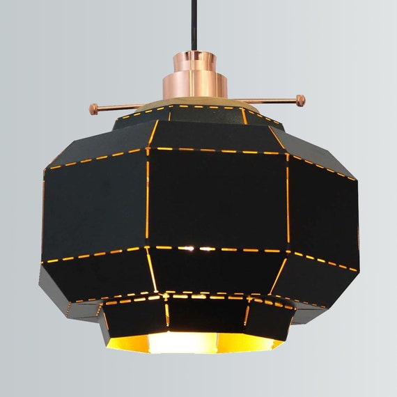 GEOMETRIC LIGHTING, COLOR Options Pendant Light, Modern Light, Hanging ...