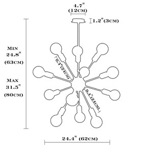 SPUTNIK LIGHTING, Mid Century Modern Sputnik Chandelier, Classic ...