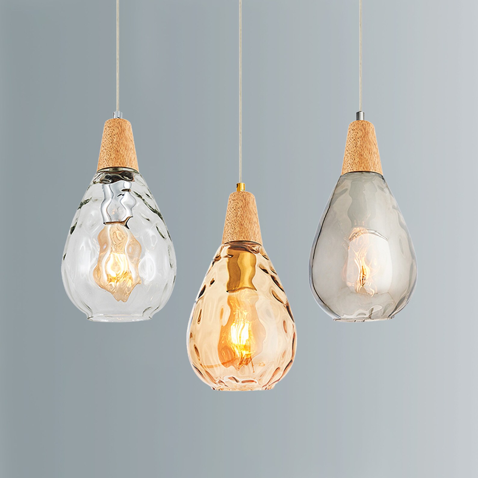 GLASS LIGHT WOOD Glass Lighting Hand Made Glass Pendant | Etsy Canada