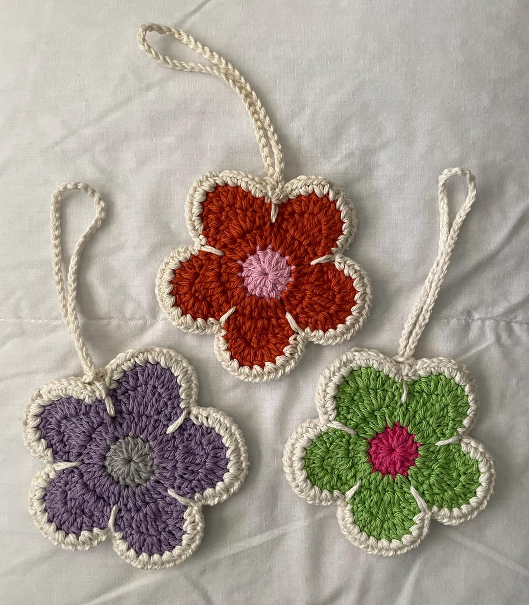 Flower Pouch, Coin Pouch, Crochet Flower Pouch, Funky Color Flower ...