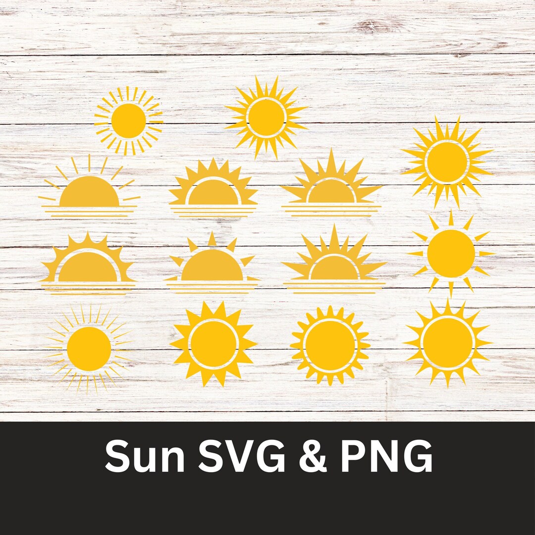 Sun SVG, Boho Sun Svg, Sunburst Clipart, Sun Clipart, Horizon Sun Svg ...