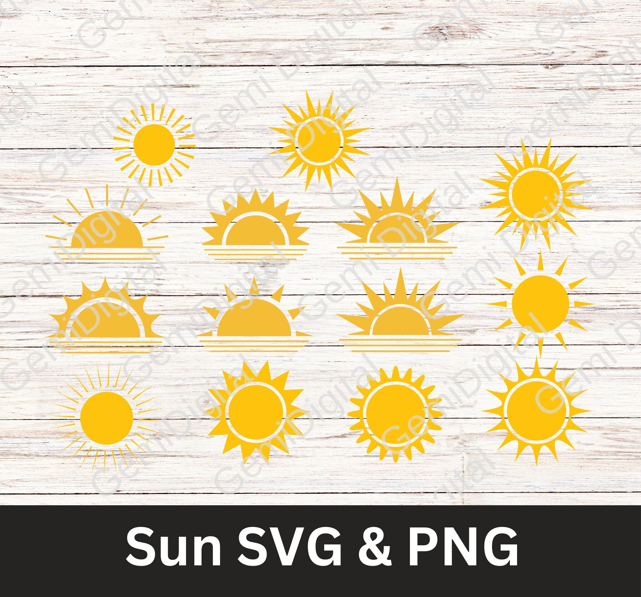 Sun SVG, Boho Sun Svg, Sunburst Clipart, Sun Clipart, Horizon Sun Svg ...