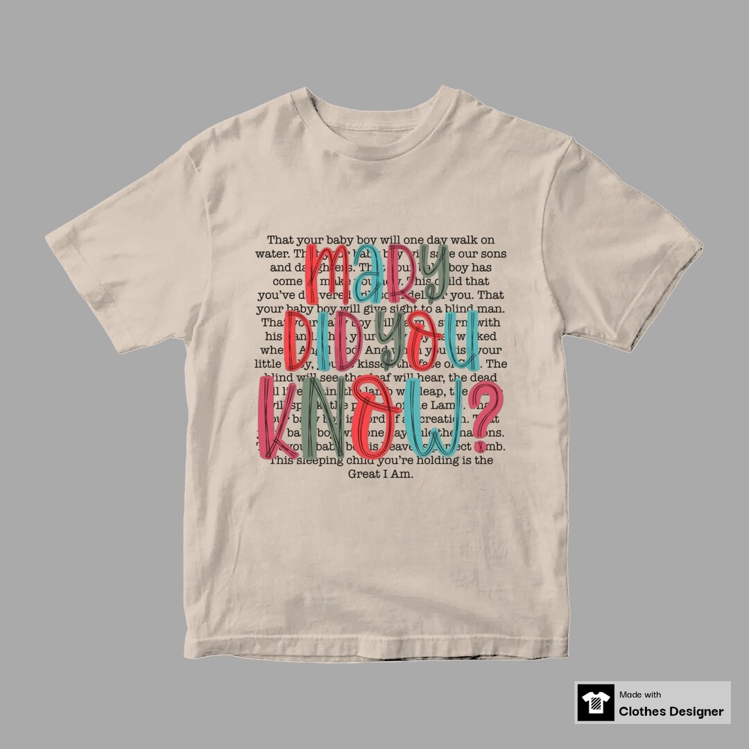Mary Did You Know Shirt - Etsy