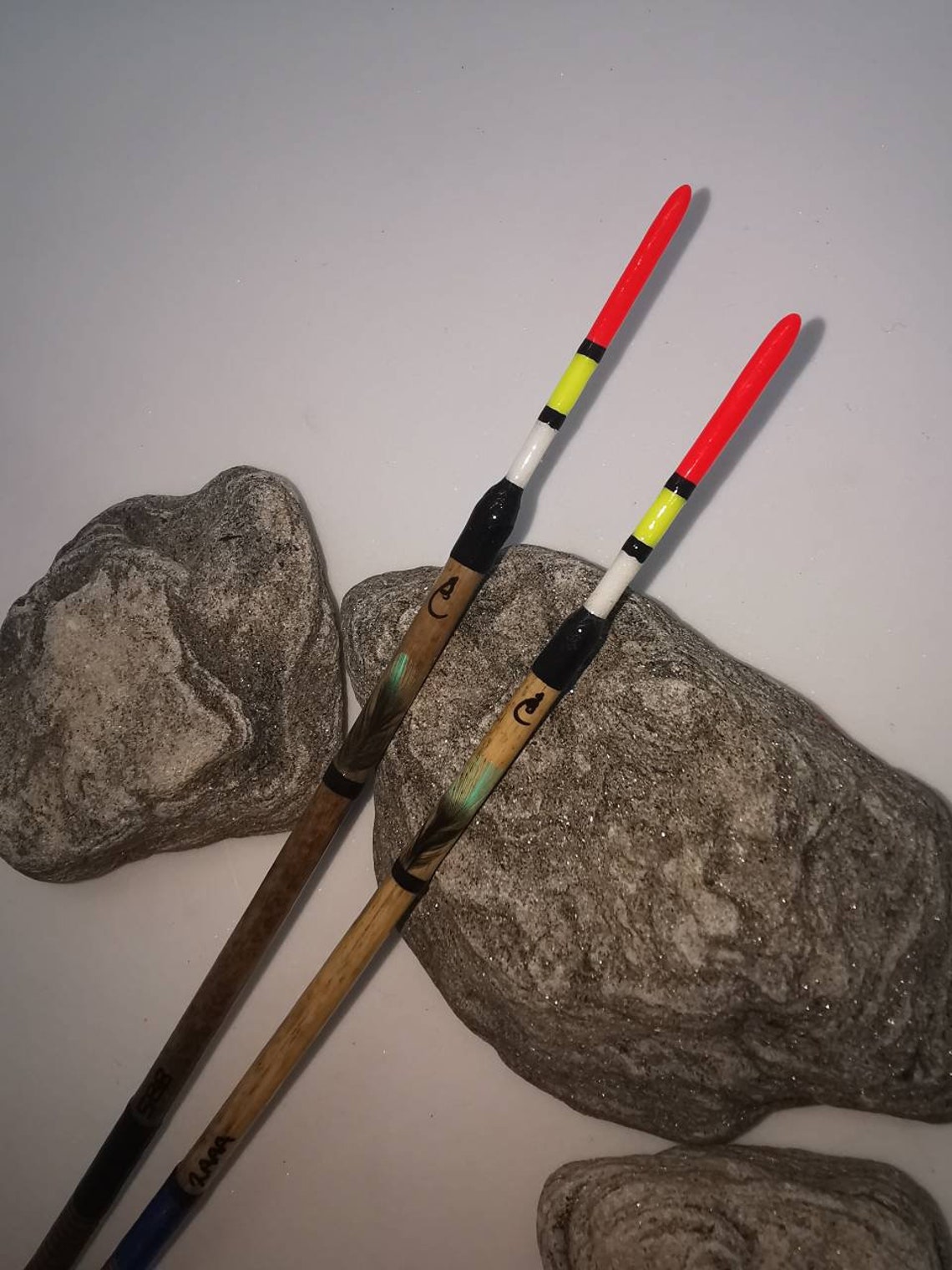 2x Handmade Inlaid Reed Waggler Floats - Etsy