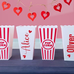 Valentine's Day Popcorn Container, Custom Name Popcorn Gift Bucket ...