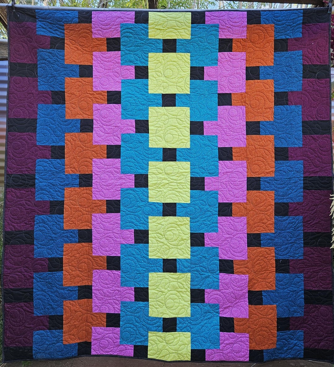 Handmade Quilt 72" X 68", Magic Carpet Floats on Top of the Bed. Fun ...