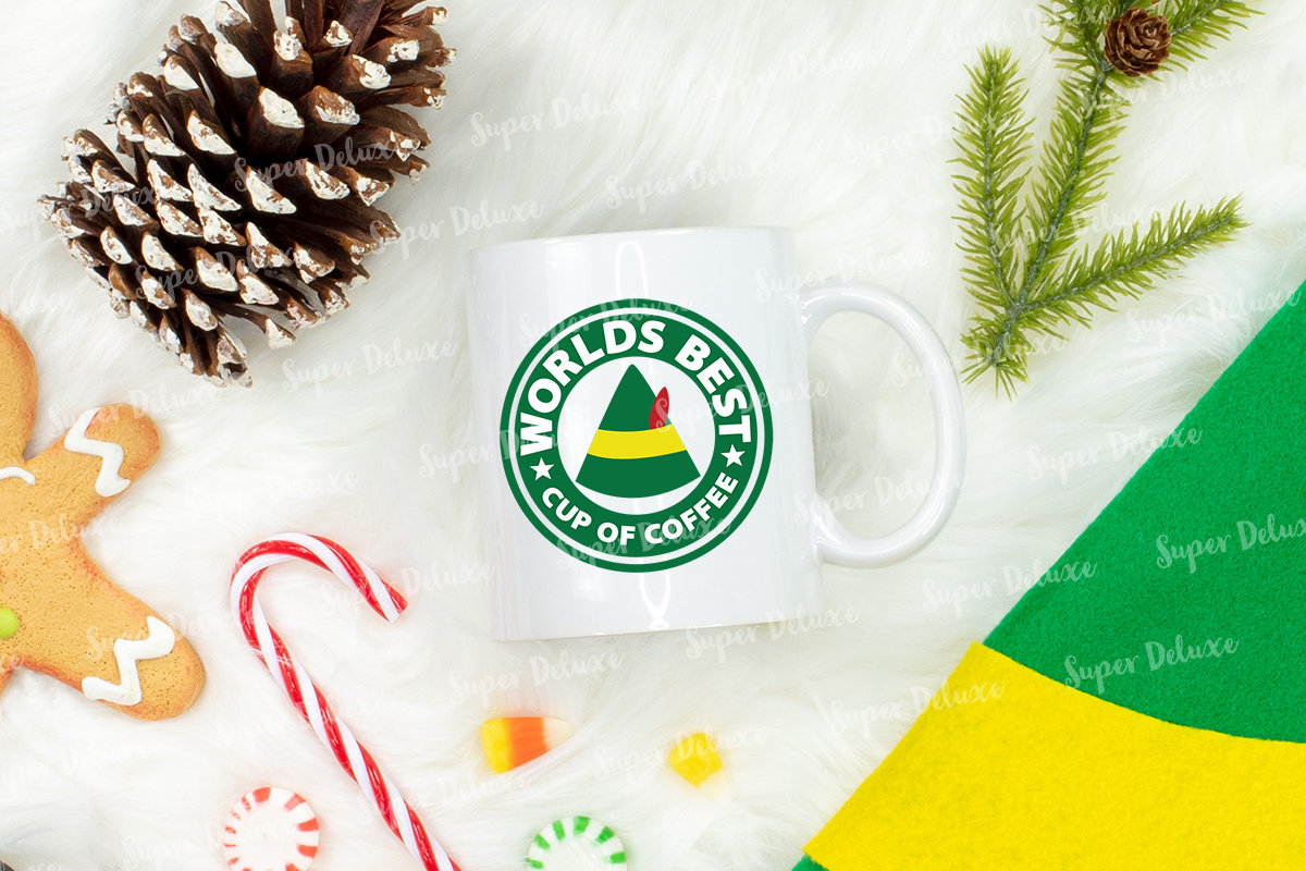 Buddy the Elf Hat Starbucks Logo World's Best Cup of Coffee Elf Quote ...