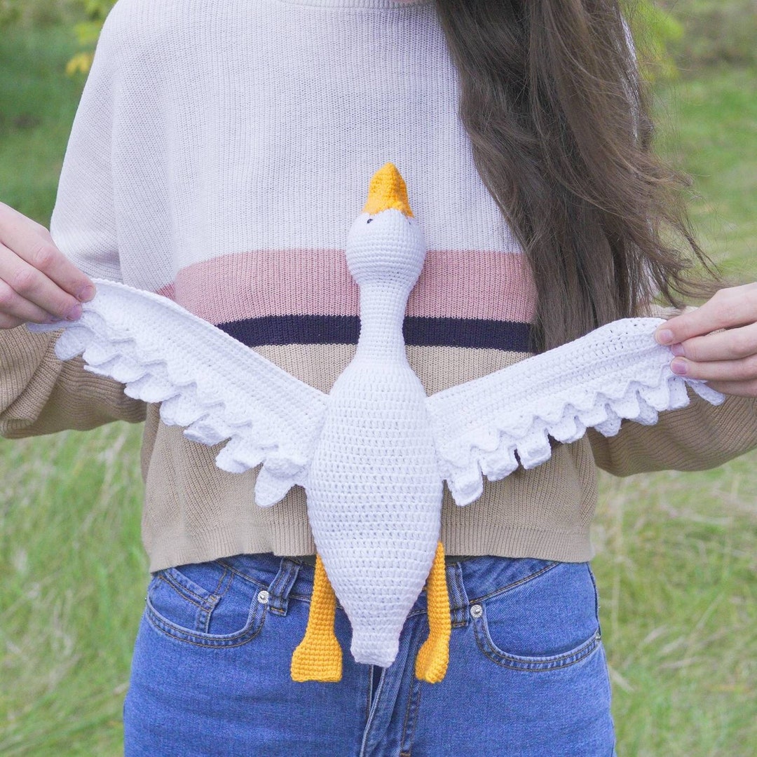 Goose Toy Crochet Goose Soft Cute Bird Big Goose Decor Stuffed - Etsy