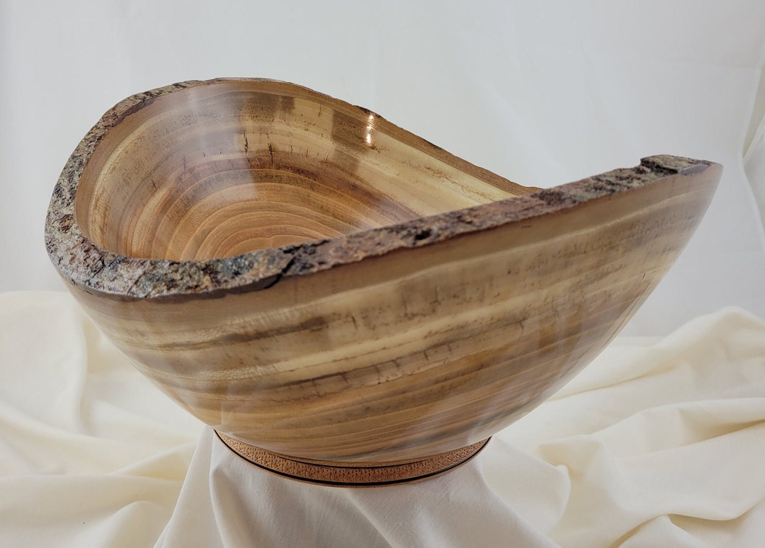 380-styrax Japonicus 15.25"x13.25"x7.25" Live Edge Bowl,family Heirloom, Display Bowl,fruit Bowl ...