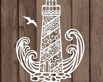 Lighthouse Paper Cut | Etsy