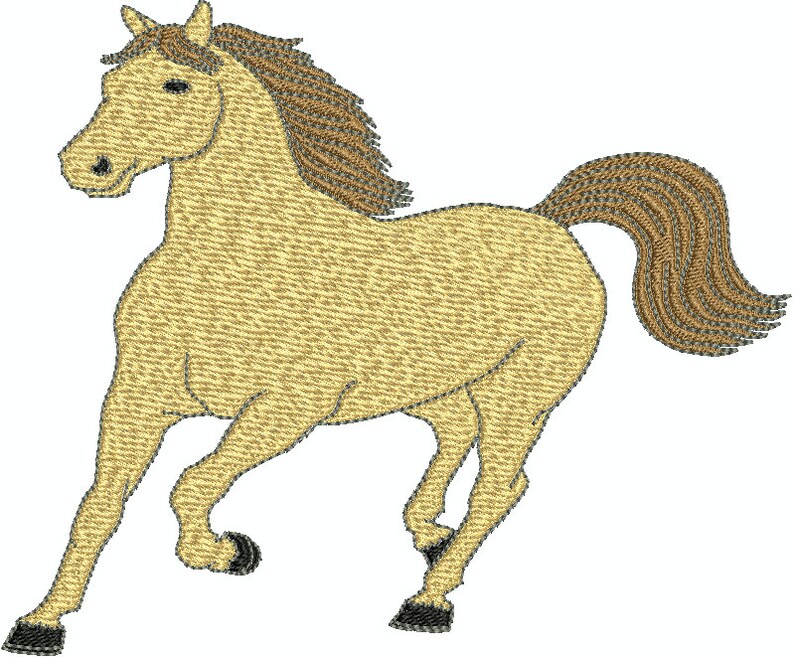 Machine Embroidery Design Horse 3 | Etsy