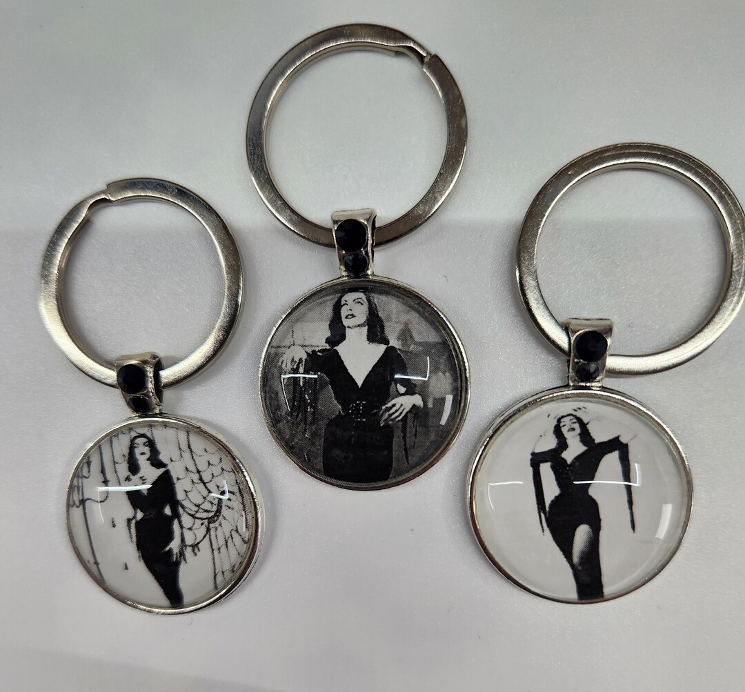 Vampira, 3 Different Styles to Choose From, Key Ring Fobs, Handmade and ...