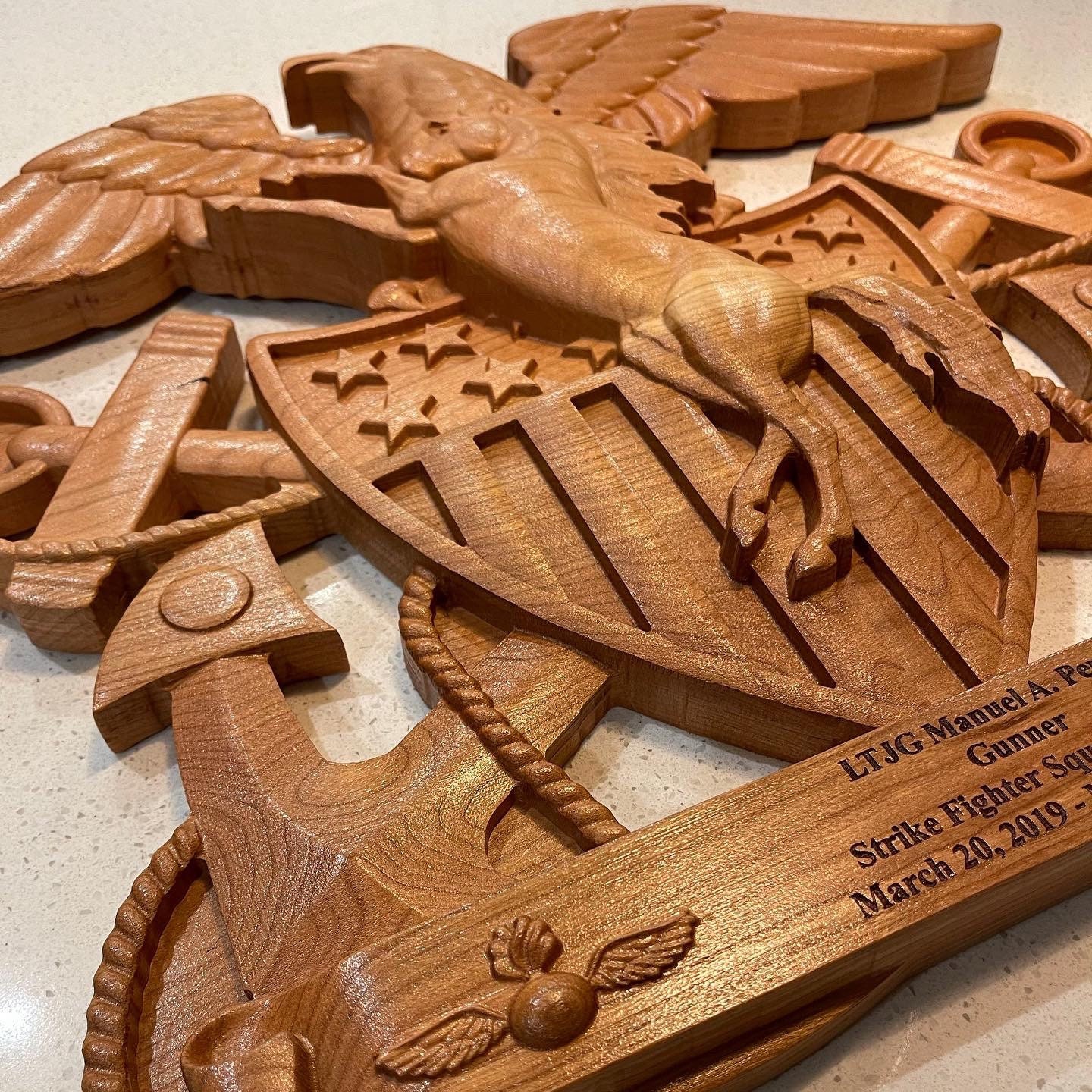 Navy Gunner Officer Crest (mustang) 3D STL File for CNC Machining or 3D ...