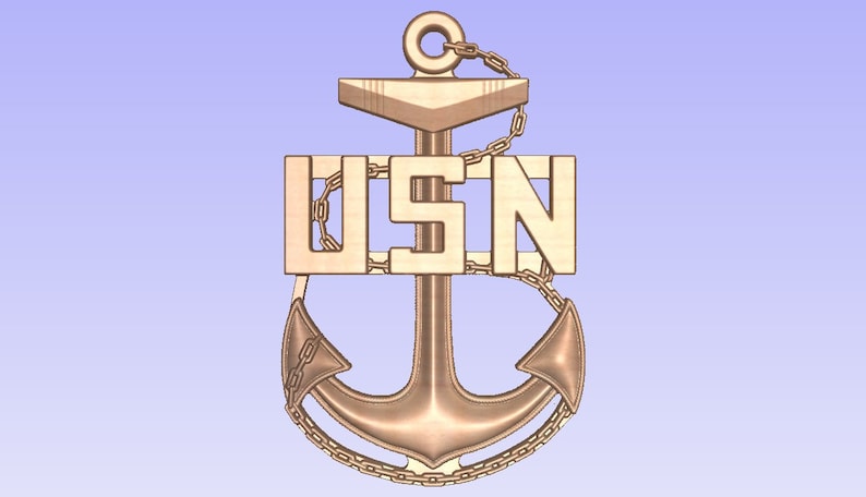 USN Chief Anchor Shadowbox 3D Object, File Download, Stl - Etsy