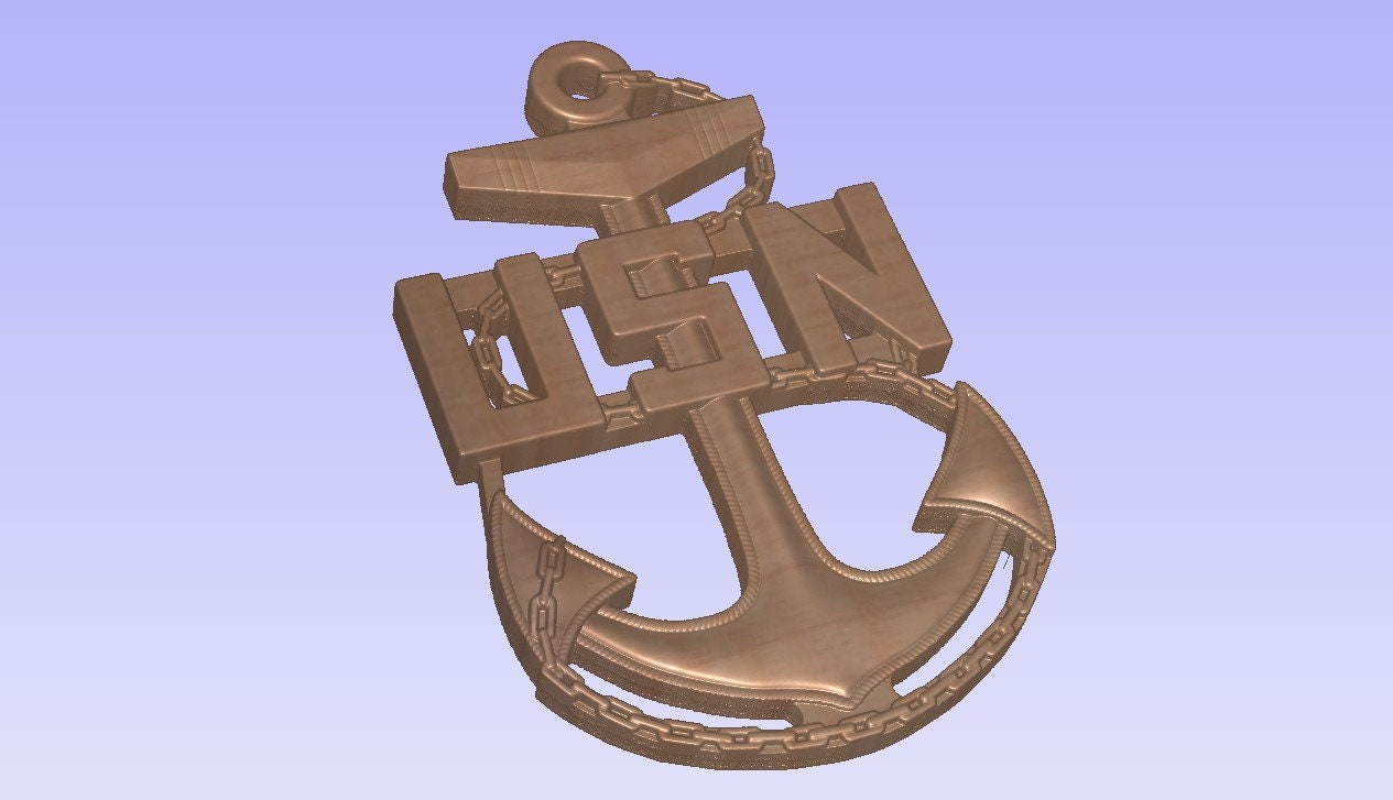 USN Chief Anchor Shadowbox 3D Object, File Download, Stl - Etsy
