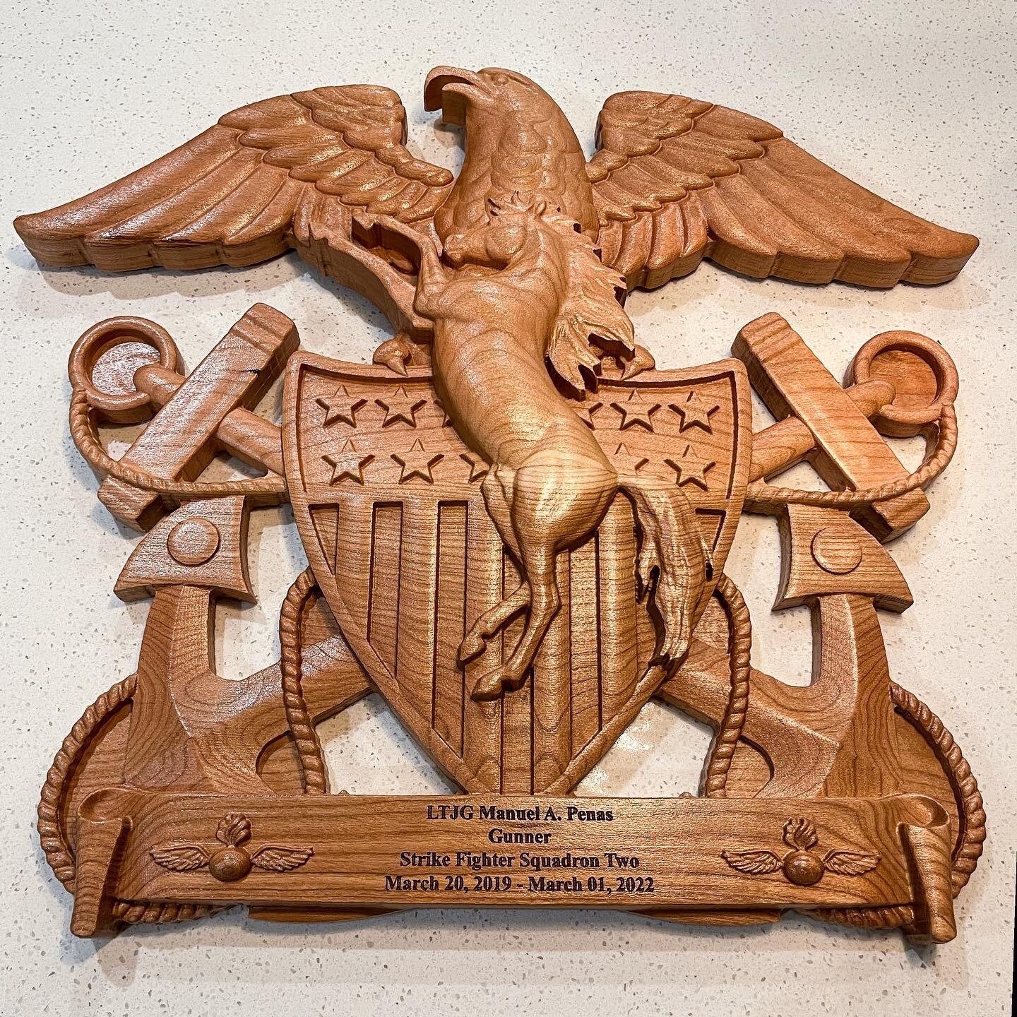 Navy Gunner Officer Crest (mustang) 3D STL File for CNC Machining or 3D ...