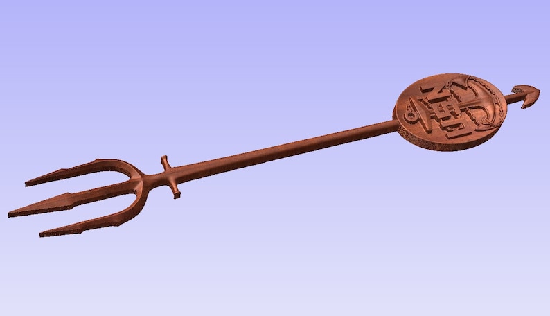 USN CPO Paddle Trident | CAD Model for Cnc, 3D Printing, and 3D ...