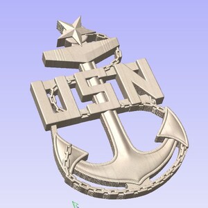 USN Senior Chief Anchor Shadowbox 3D Object, File Download, Stl - Etsy