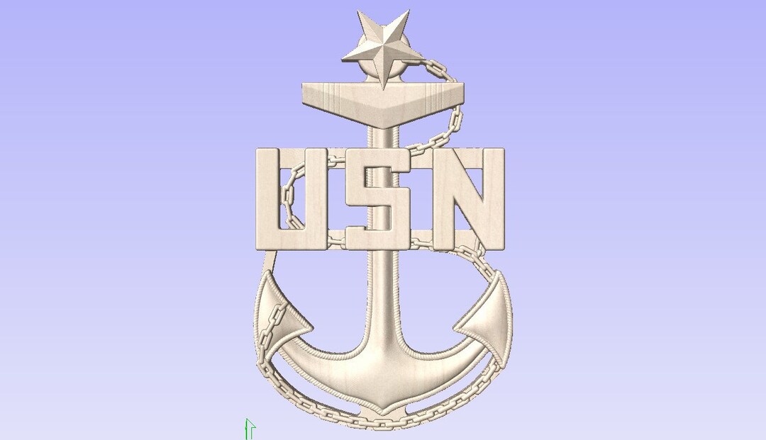 USN Senior Chief Anchor Shadowbox 3D Object, File Download, Stl - Etsy
