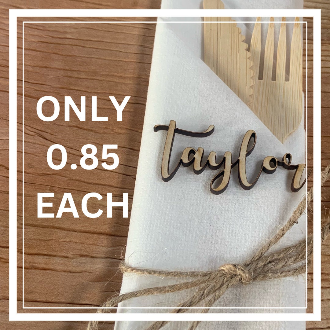 Bespoke Laser Cut Names for Wedding Place Cards + Table Settings ...