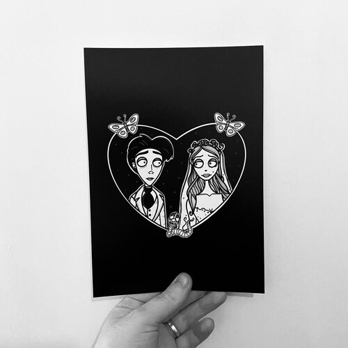 With This Ring Art Print / Corpse Bride Wedding Butterfly - Etsy