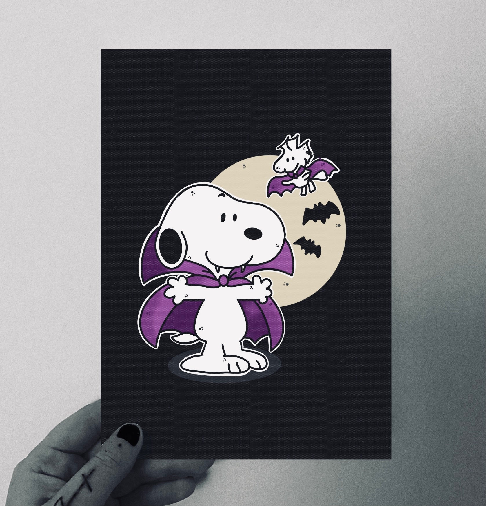 Peanuts Vampire Snoopy A5 Print | Etsy
