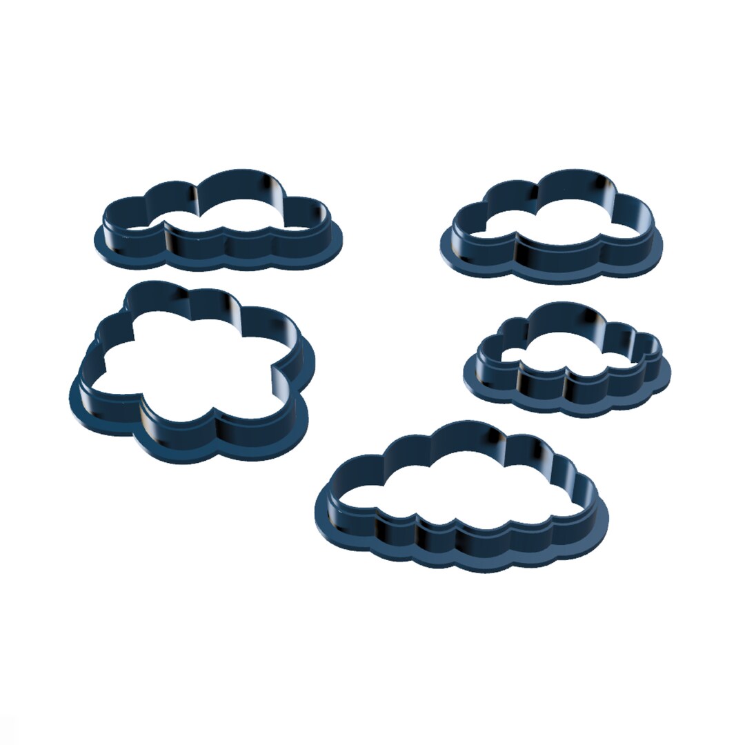 3D Printed Fondant Cutter Clouds - Etsy