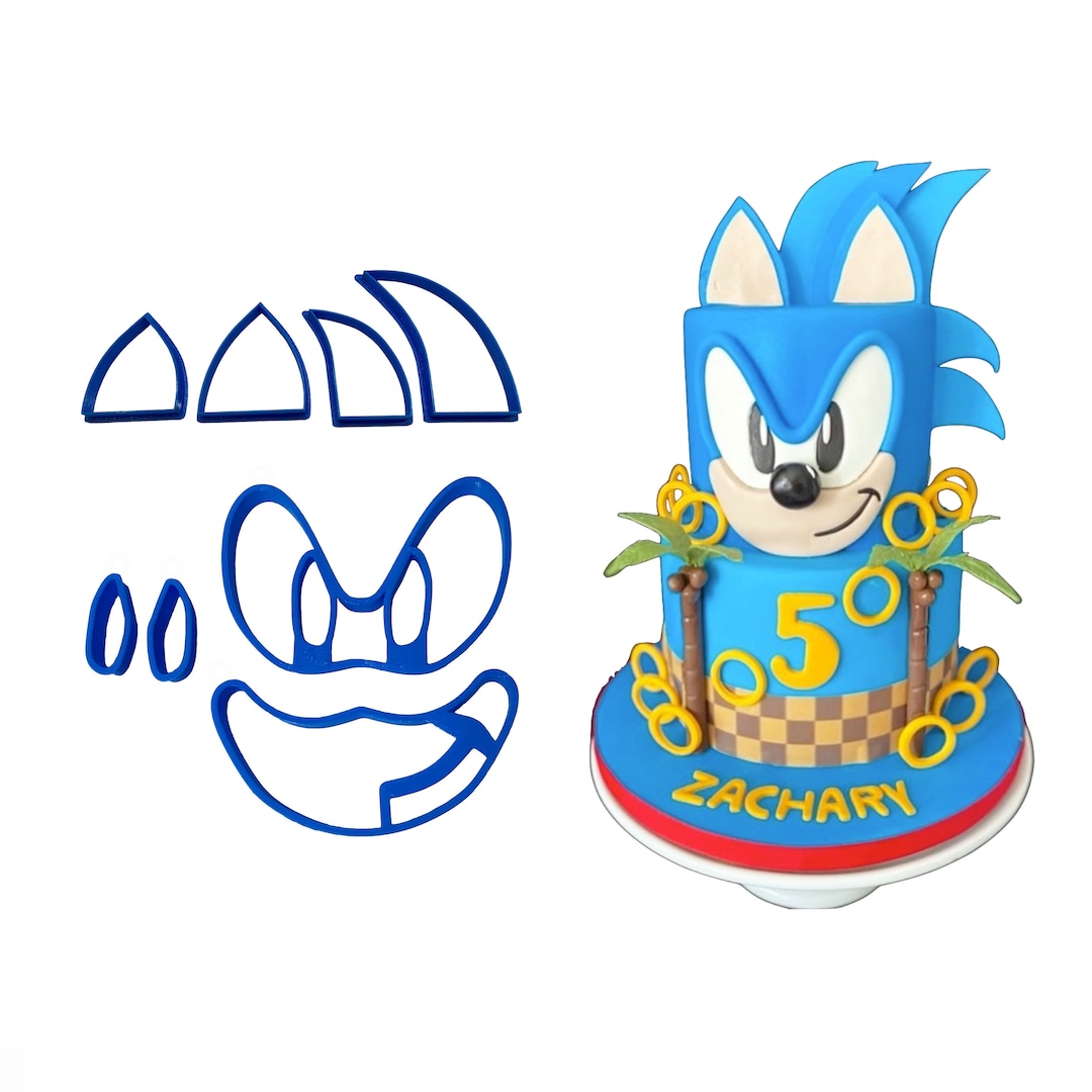 Sonic Plastic Fondant Cutter - Etsy