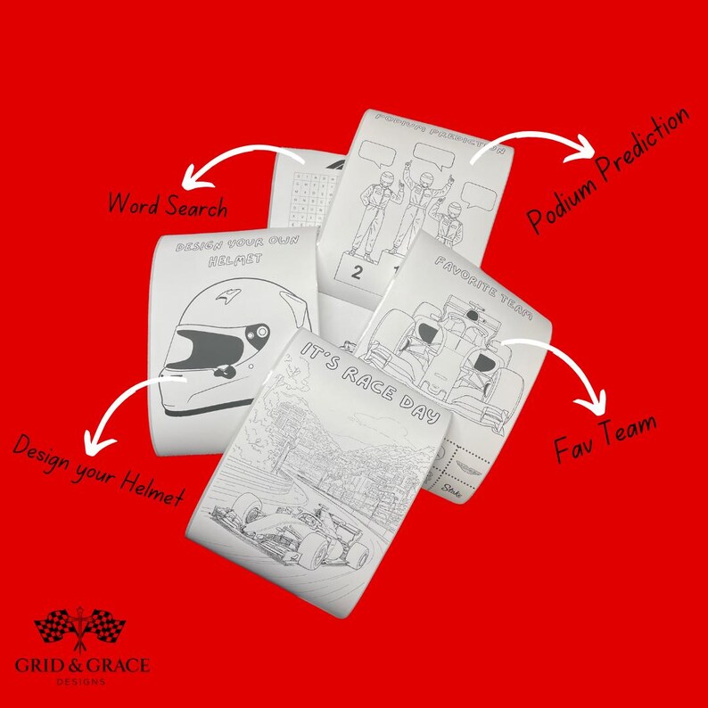 F1 Race Day Coloring Pages | Grand Prix Watch Party Activity | Formula ...