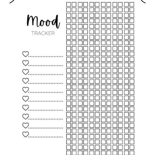 Monthly Mood Tracker Editable Printable - Etsy