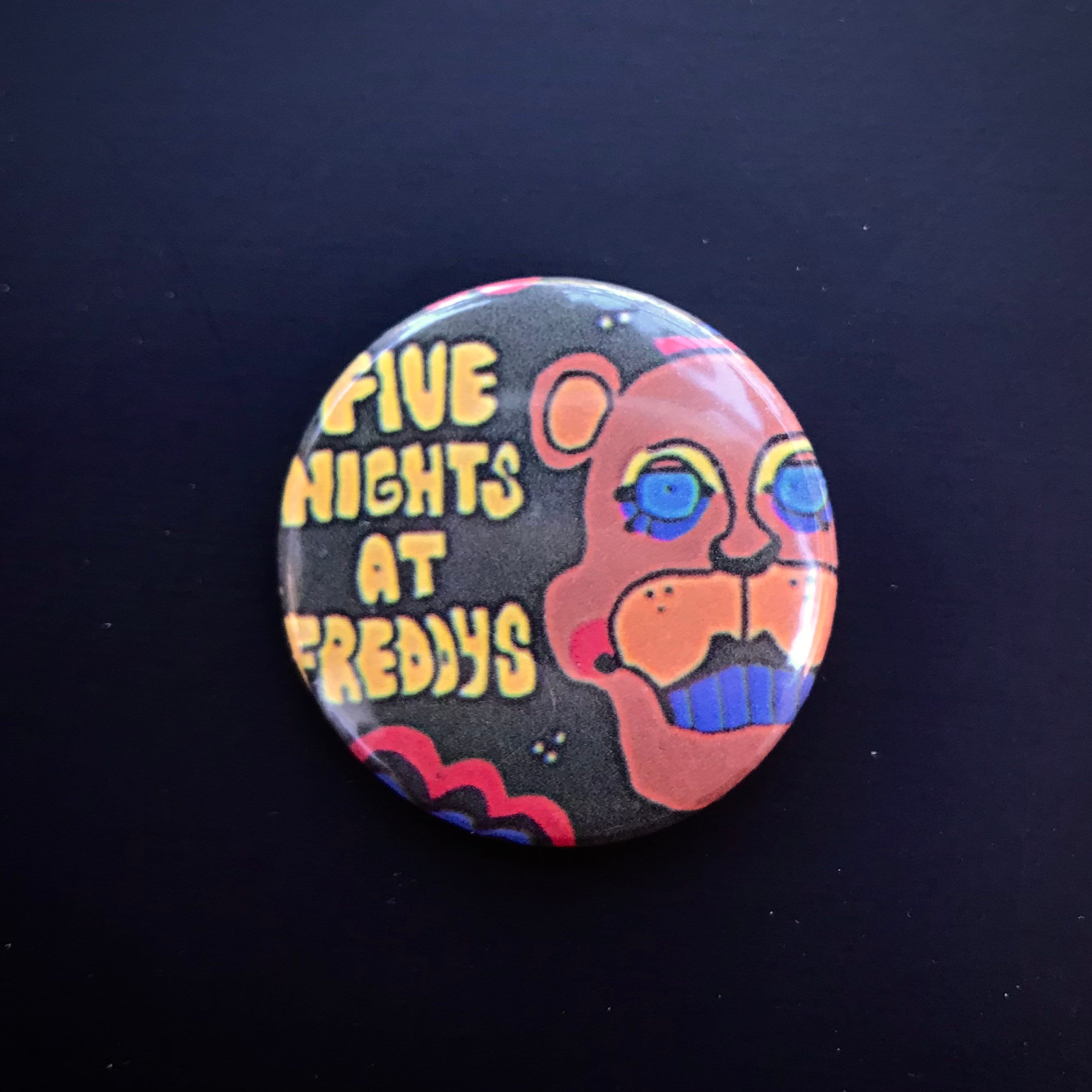 4 Pack Retro Style FNAF Button Pins 37 Mm - Etsy