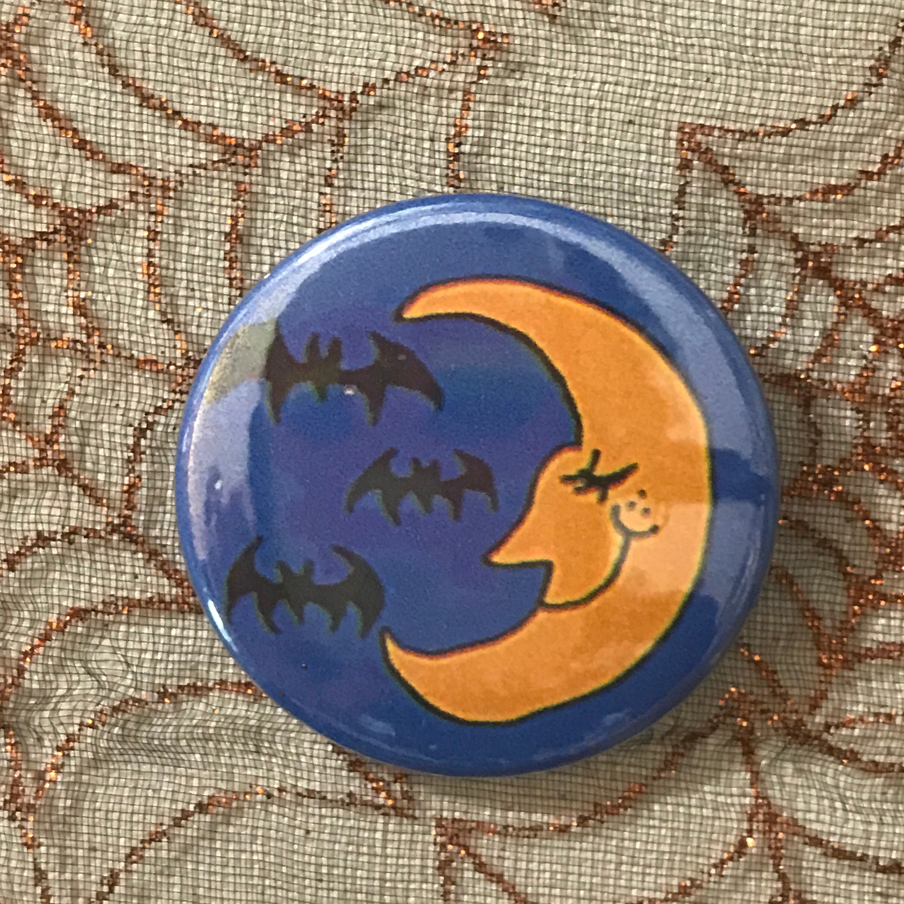 4 Pack Retro Style Halloween Button Pins 37 Mm - Etsy